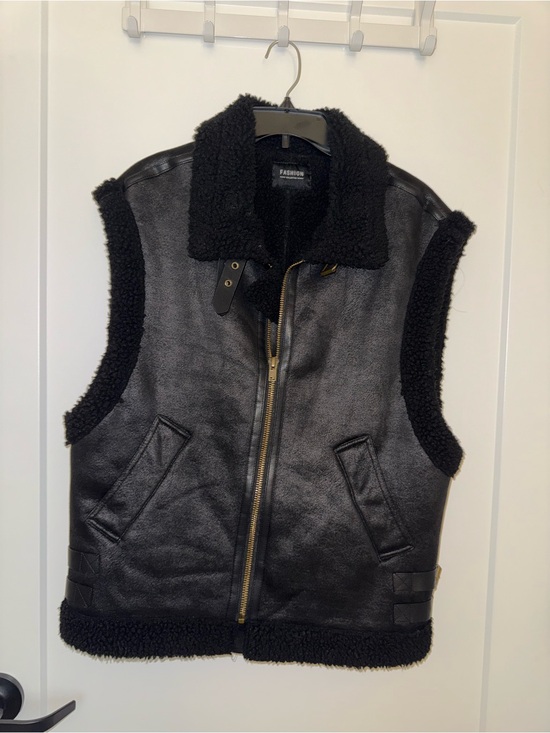 Jackets & Coats | Shearlinglined Black Leather Vest | Poshmark